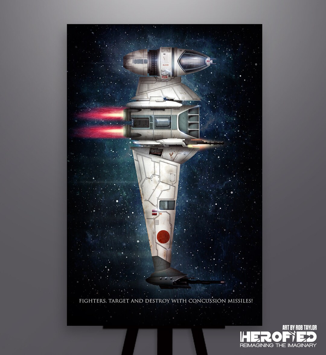 Star Wars Inspired "b-wing Starfighter" Art Print by Herofied / Metal ...