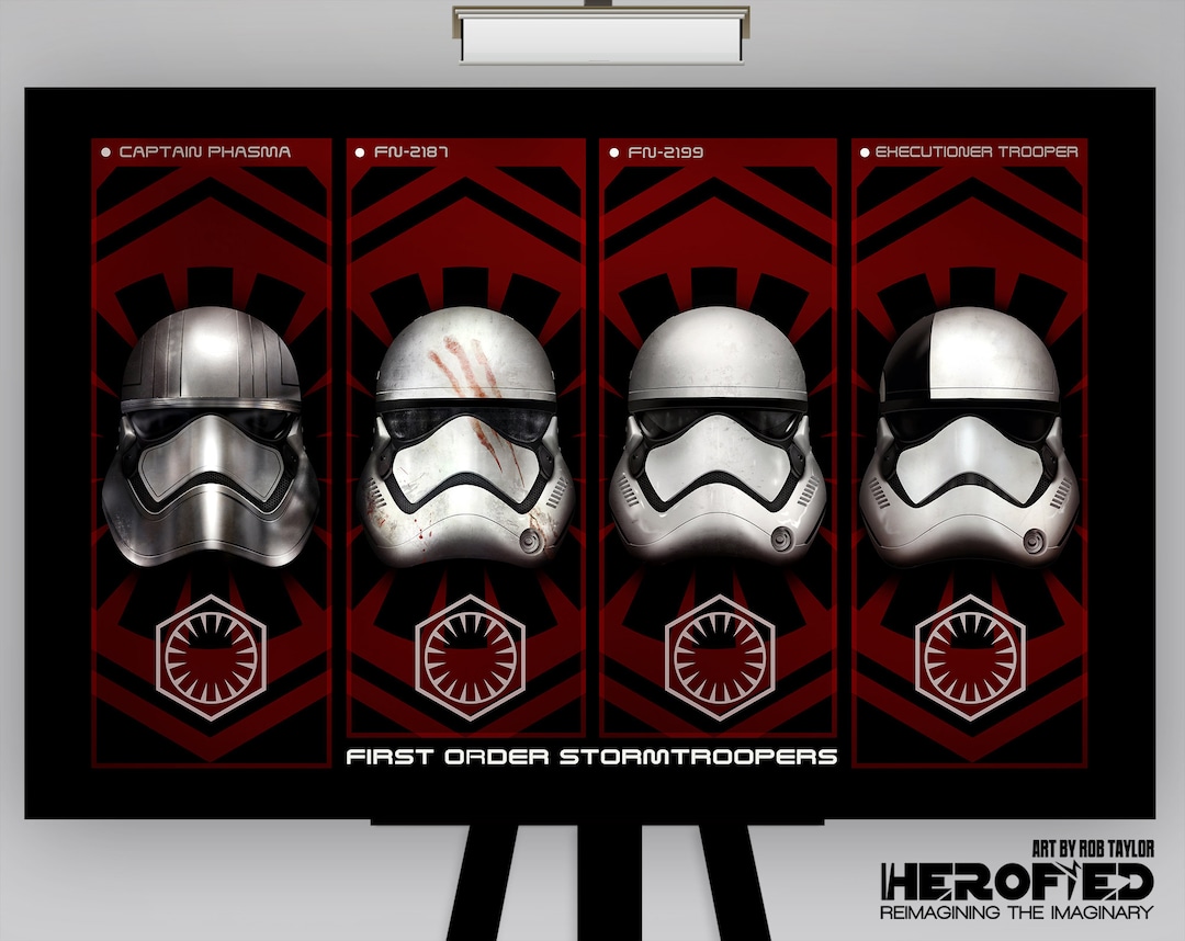 Star Wars "first Order Stormtrooper Helmet Composite" Art Print by ...
