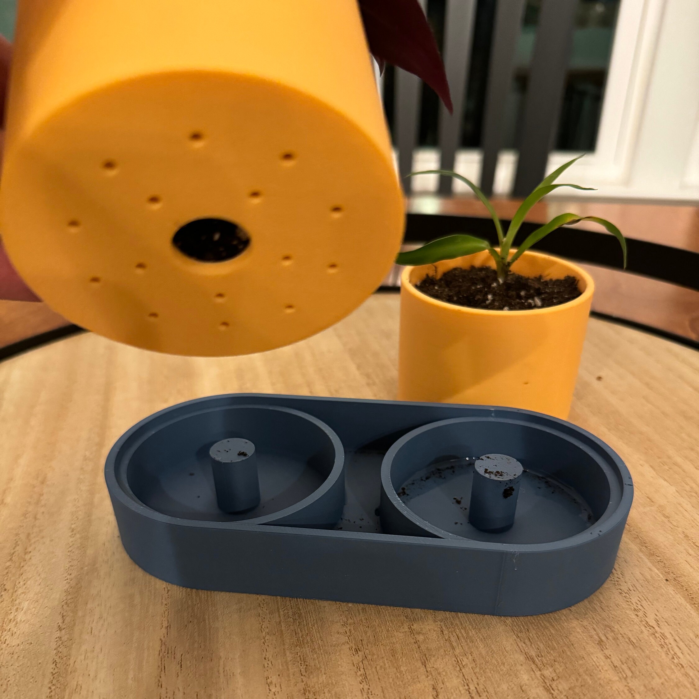 Dual Connected Planter With Drainage Tray Custom Colors Indoor Plants ...