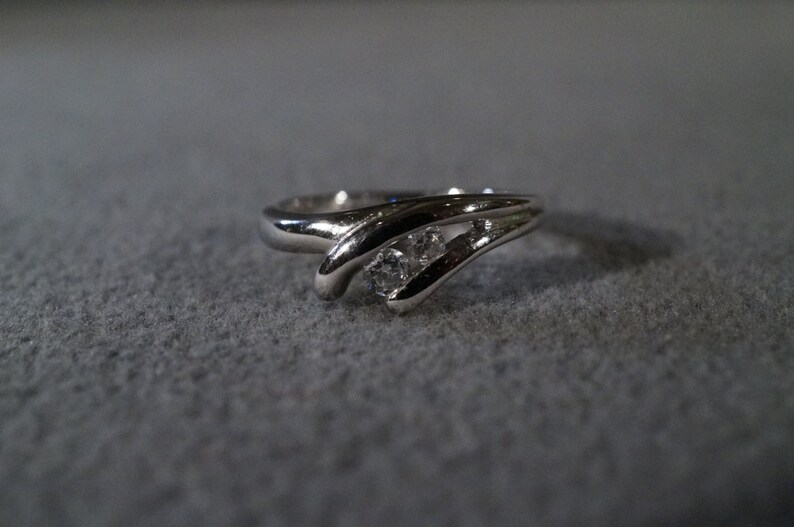 Vintage Sterling Silver Band Style Ring With Split Face Set - Etsy