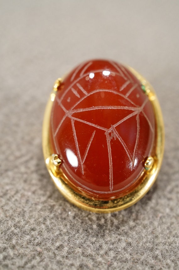 Vintage scarab stone set - Gem