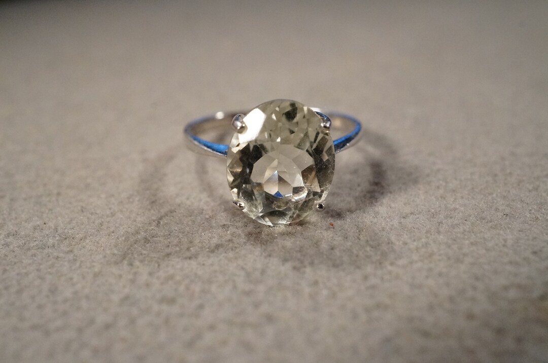 Vintage Wedding Band Stacker Design Ring Sterling Silver Oval Prong Set ...