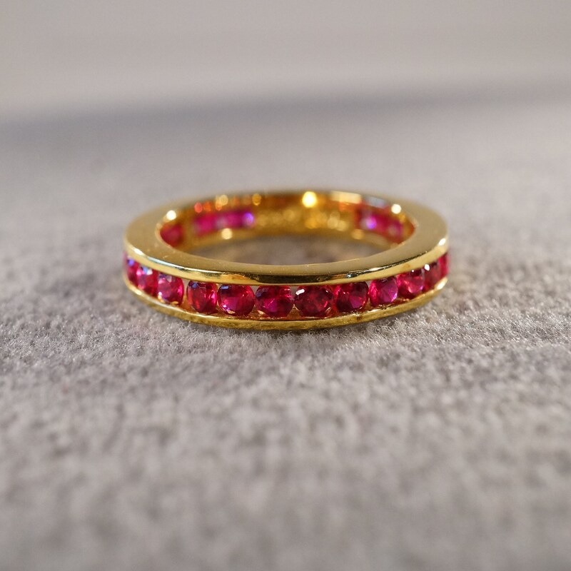 Bezel Set Ruby - Etsy