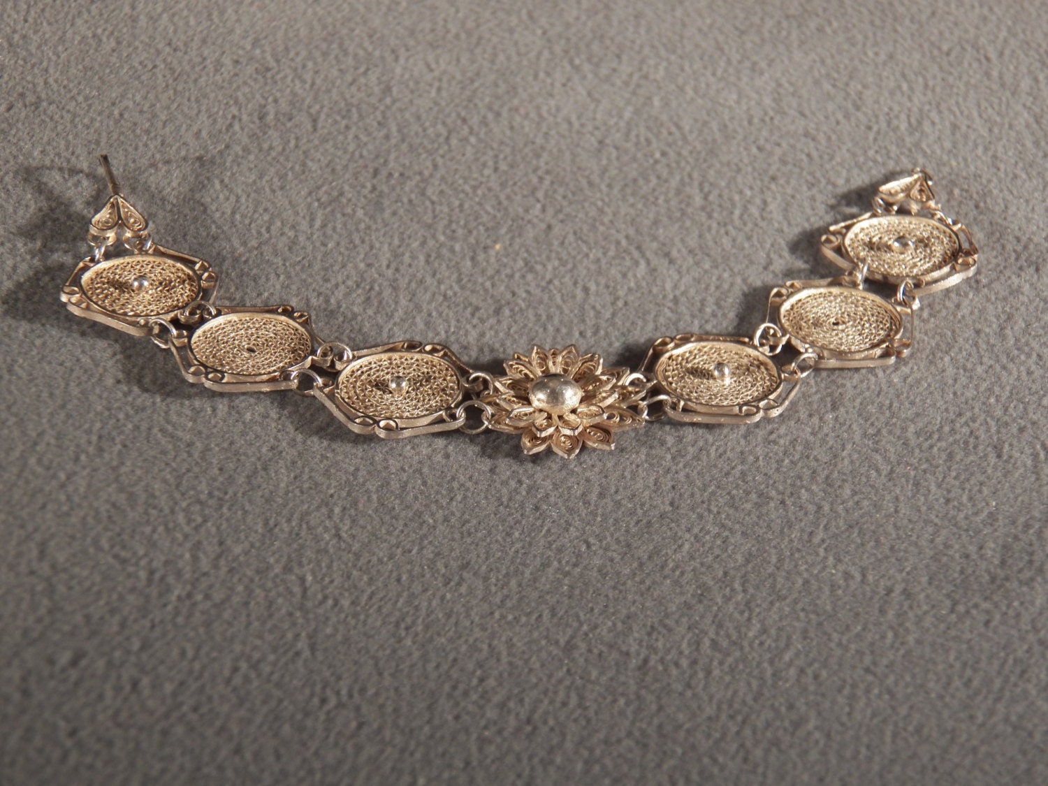 Vintage Italian Sterling Silver Fancy Filigree Round Floral | Etsy