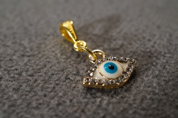Vintage Yellow Gold Tone Greek Eye Of God Design Pendant Charm | Etsy