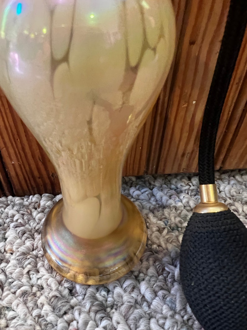 Antique Vintage Perfume Bottle Atomizer Pump Ball Opalescent Luster ...