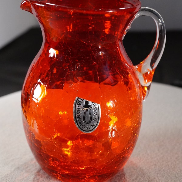 Crackled Pilgrim Glass Vase - Etsy