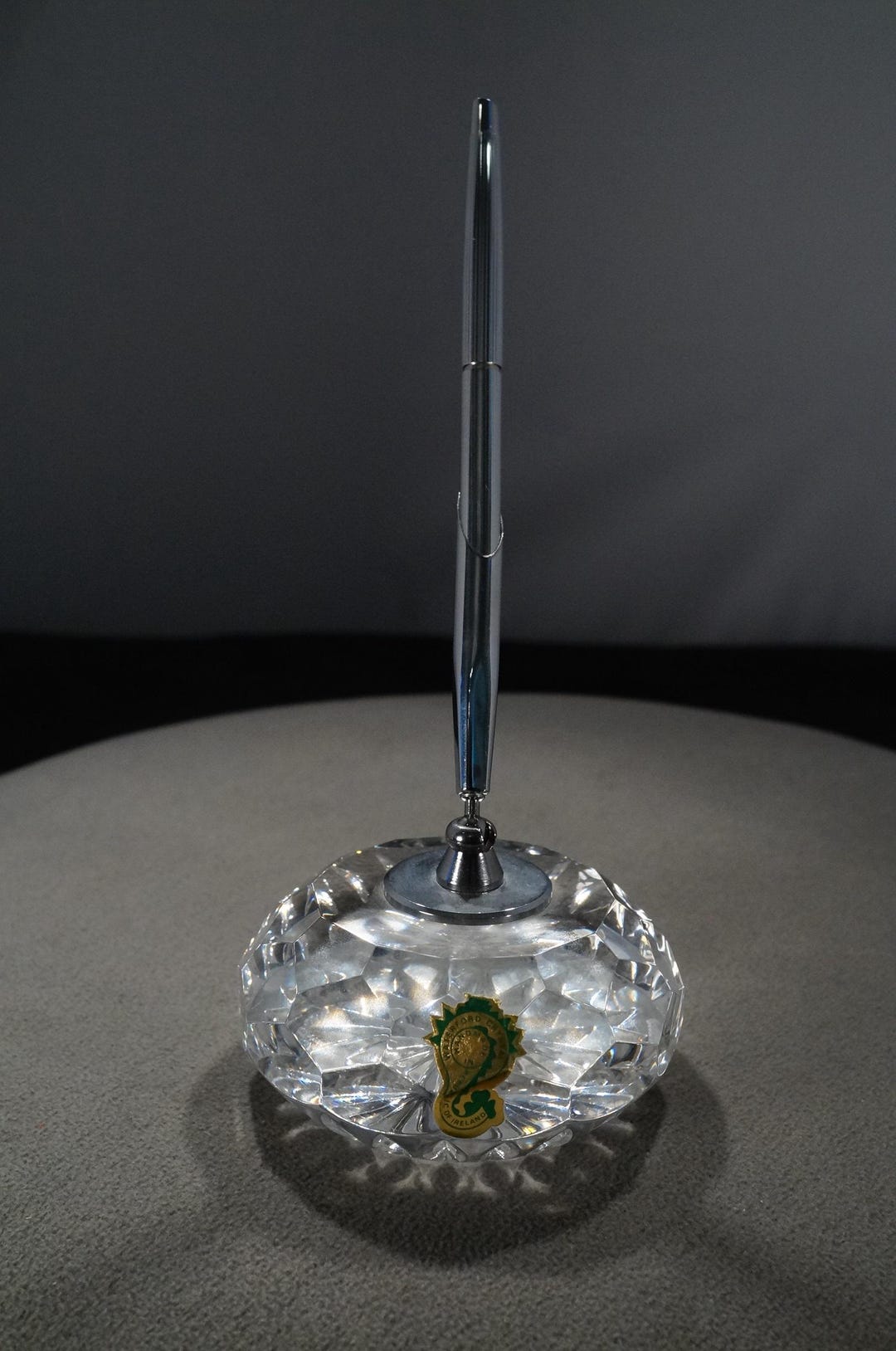 Vintage Waterford Crystal Pen Holder Signed Office Desk Top Home Decor ...