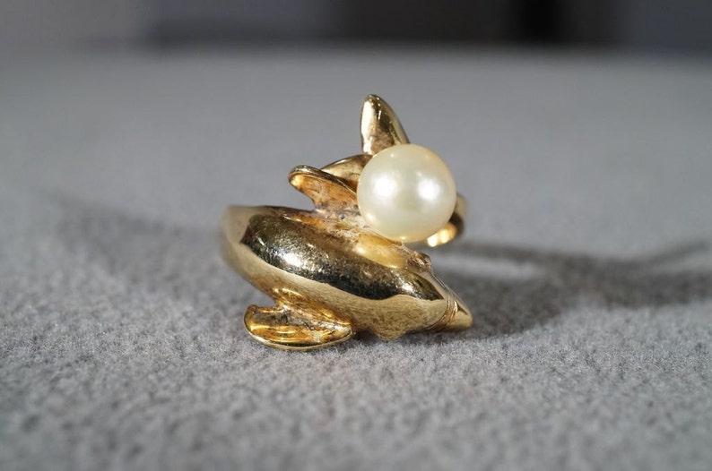 Vintage Sterling Silver Gold Overlay Round Cultured Pearl - Etsy