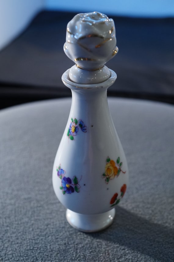 Antique Vintage Perfume Bottle Stopper Dauber Hand Painted | Etsy