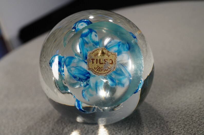 Vintage Japan Art Glass Venetian Murano Millefiori Paperweight Table ...