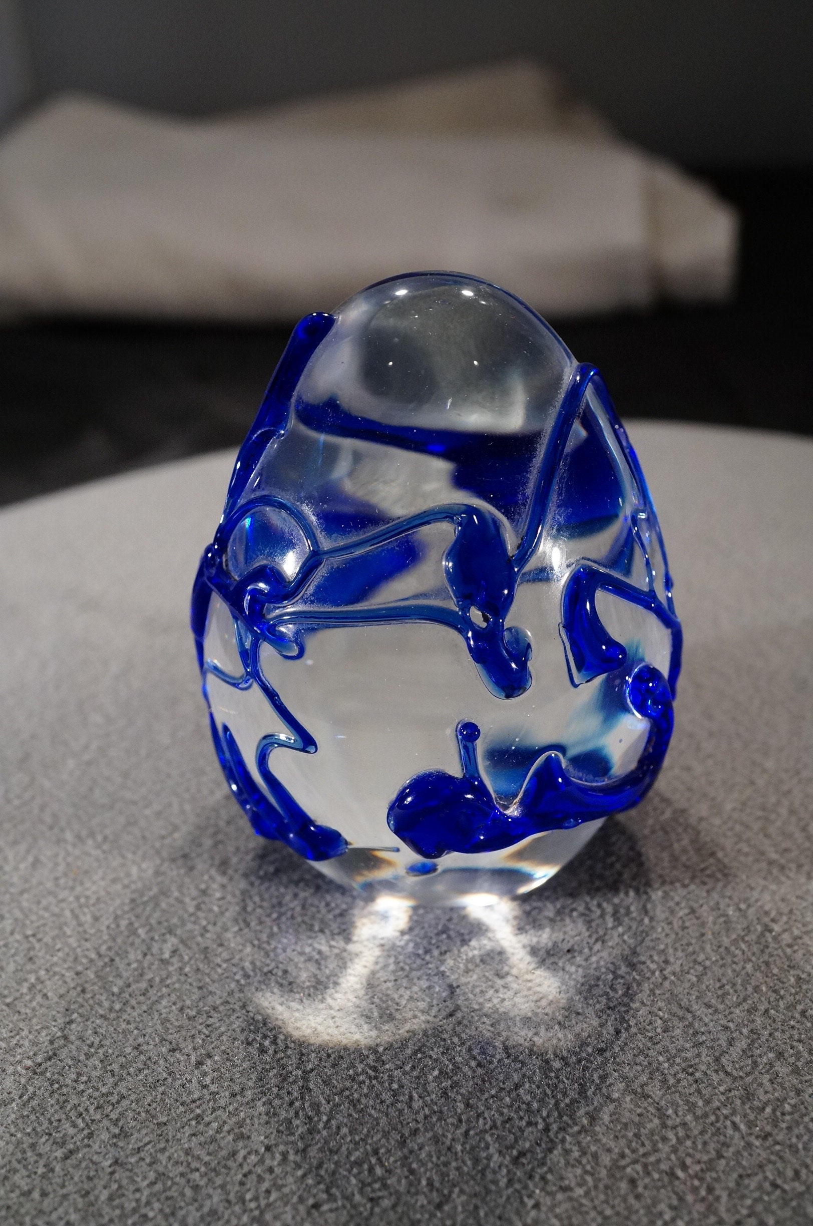 Vintage Paperweight Art Glass Multi Colored Swirled Design | Etsy