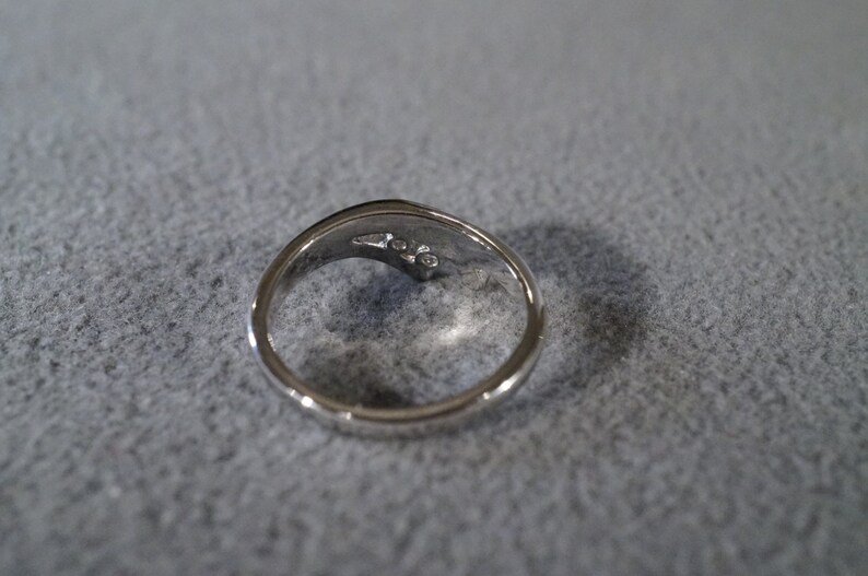 Vintage Sterling Silver Band Style Ring With Split Face Set - Etsy