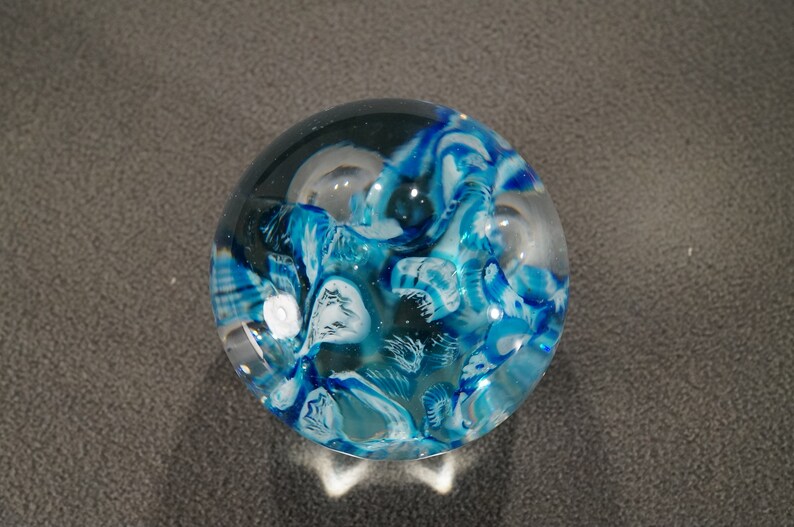 Vintage Japan Art Glass Venetian Murano Millefiori Paperweight Table ...