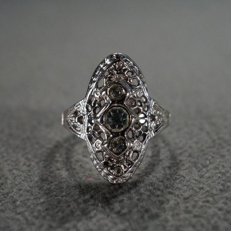Bezel Set Ring Filigree - Etsy