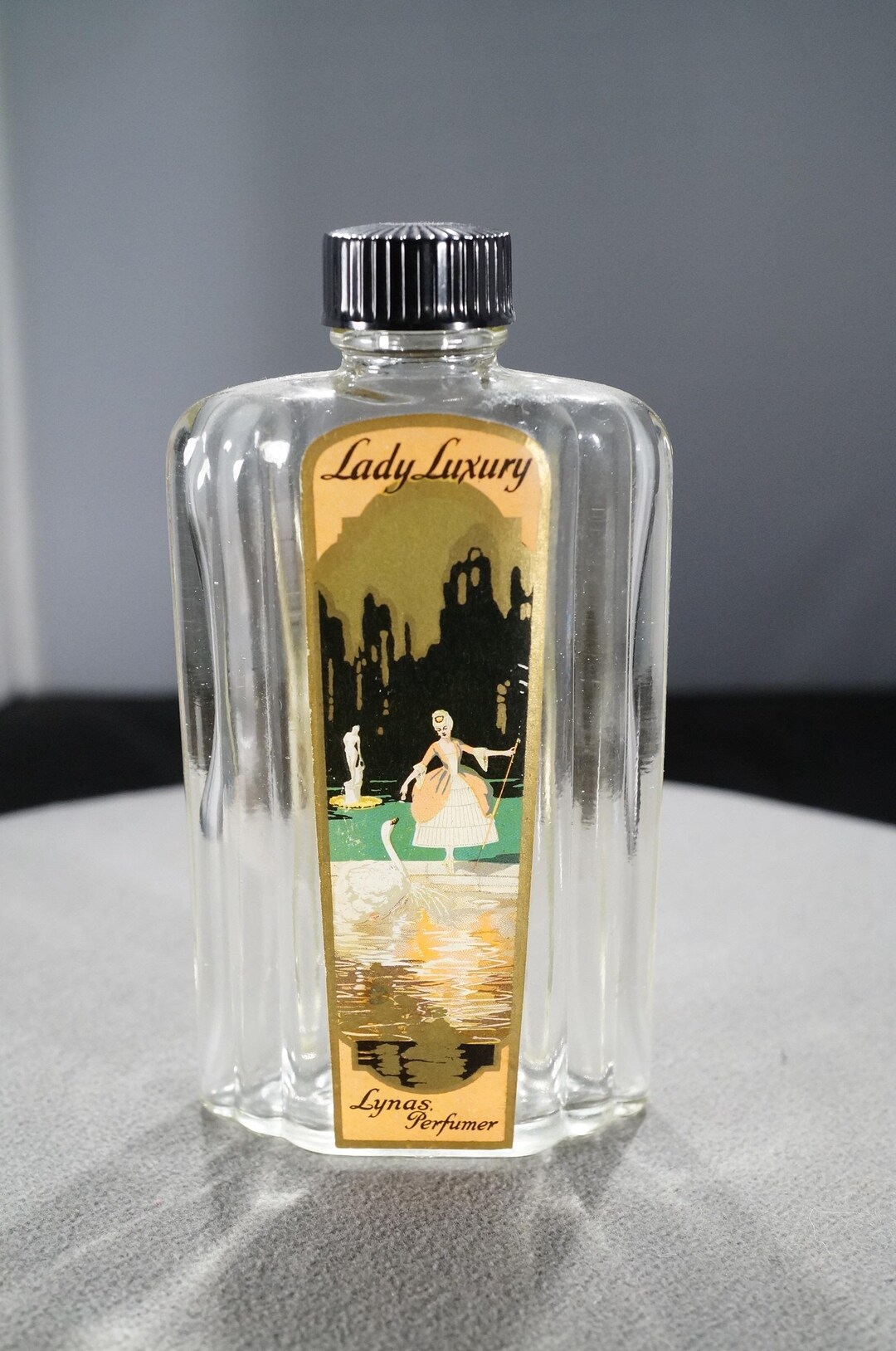 Antique Vintage Lady Luxury Perfume Lynas Perfumer Glass Bottle ...