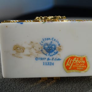 Vintage Signed Labeled Lefton Porcelain Trinket Jewelry Box Hinged ...