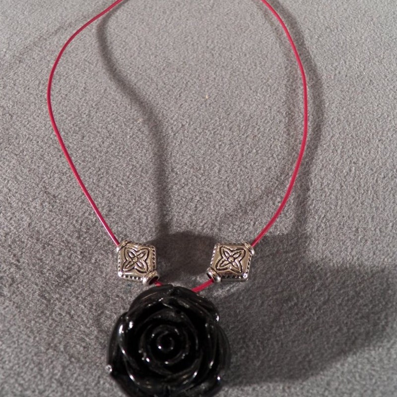 Carved Jet Pendant - Etsy