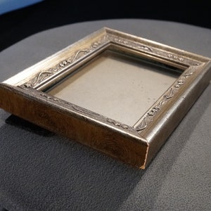 Antique Vintage Rectangle Picture Frame Silver Tone Raised Relief ...