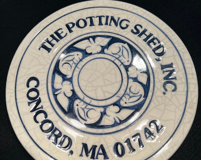 Vintage Dedham Rabbit Pottery Tile Wall Plaque Bunny Detail ...