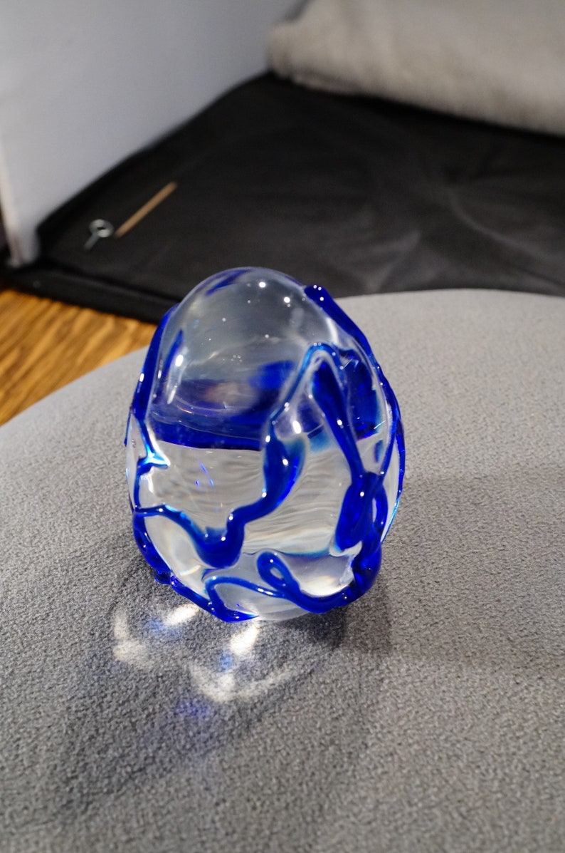 Vintage Paperweight Art Glass Multi Colored Swirled Design - Etsy