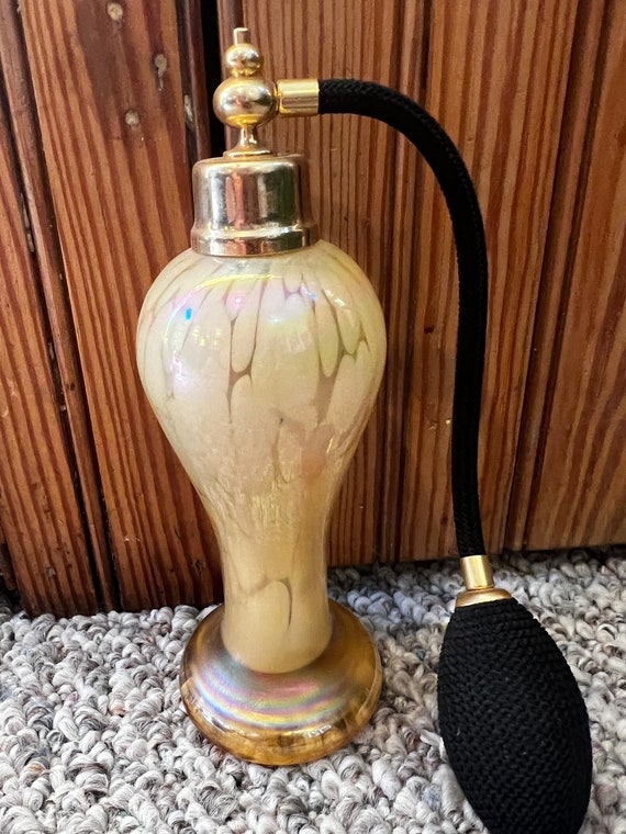 Antique Vintage Perfume Bottle Atomizer Pump Ball Opa… - Gem