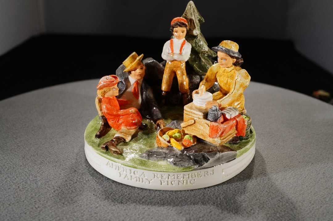 Vintage Artist Signed Sebastian Hand Painted Casted Multi Figurine ...