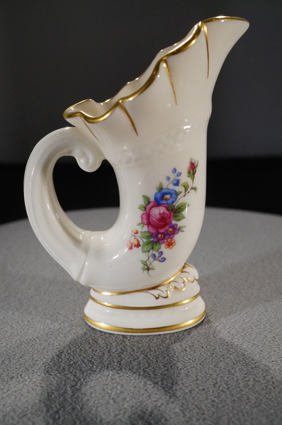 Vintage Lenox Cornucopia Design Flower China Porcelain Vase Center ...