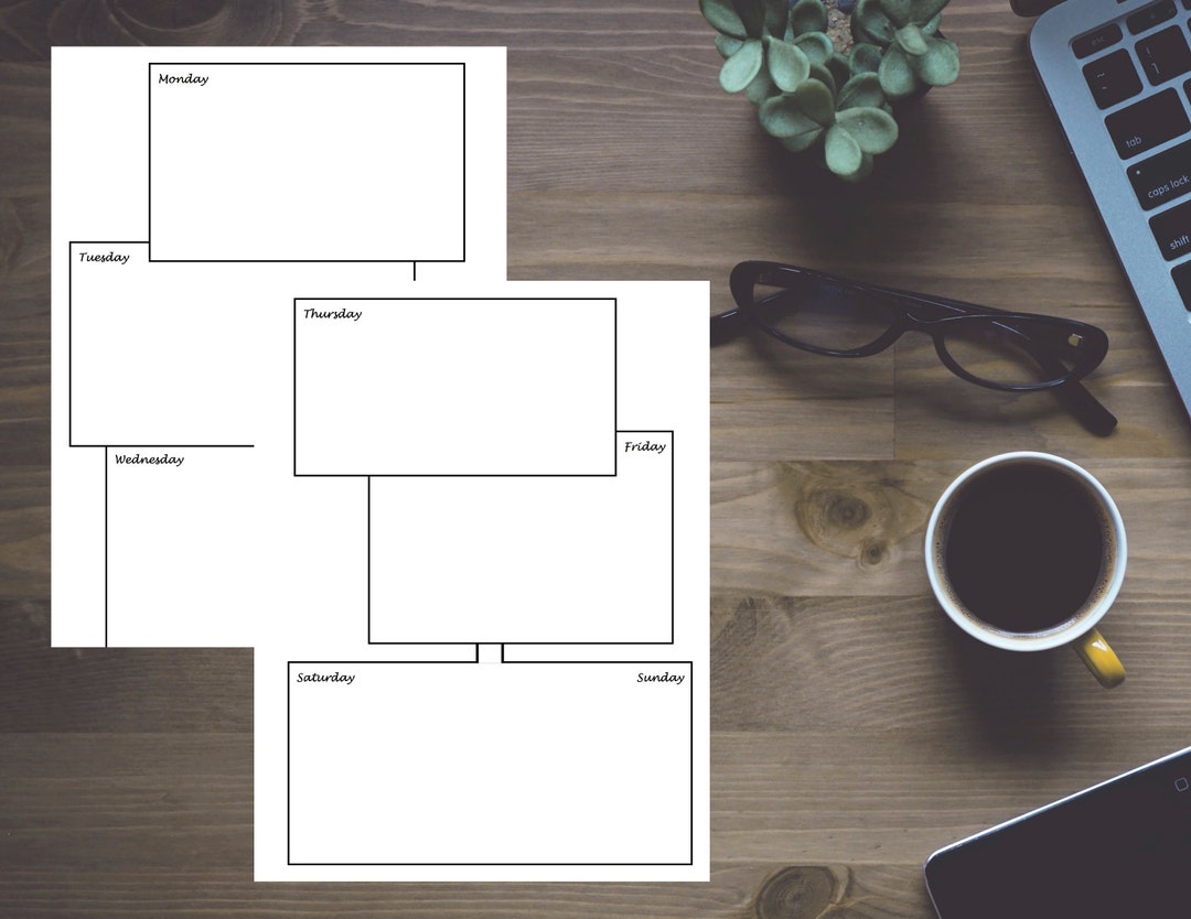 Weekly Bullet Journal Monday Start Undated Notes / Weekly Layout ...