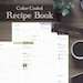 Color Coded Cook Book / Recipe Book / Journal / Recipe Pages / Meal ...