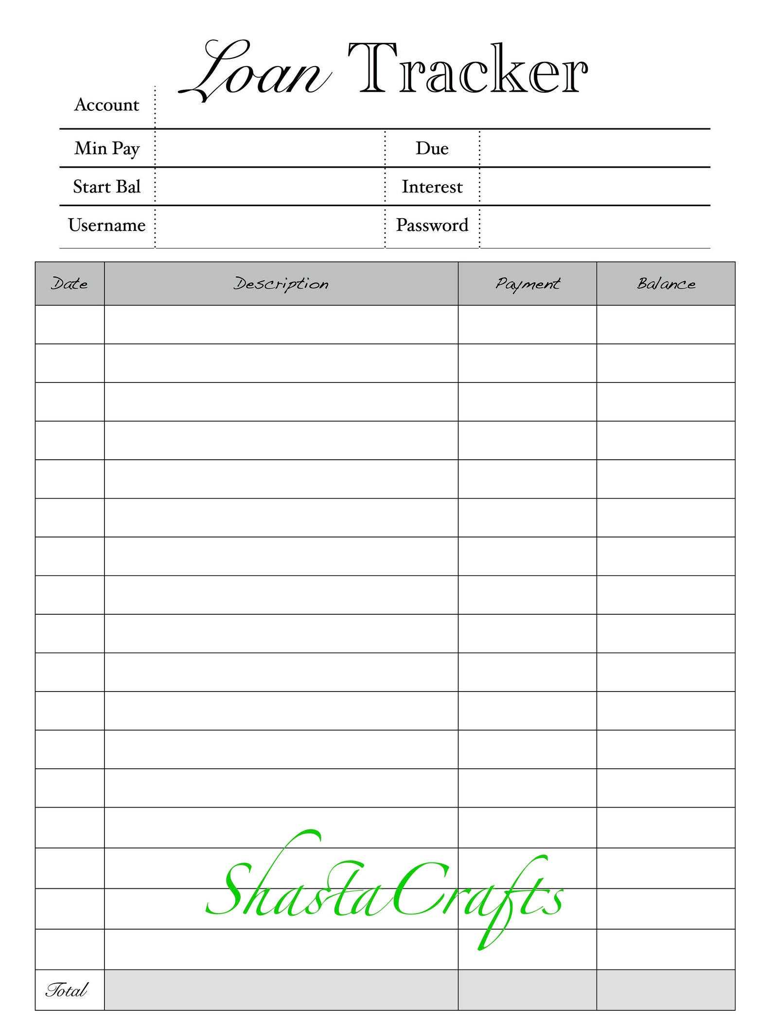 Car Loan Payoff Debt Chart Tracker Refill Insert With Etsy car-loan-payoff-debt-chart-tracker-refill-insert-with-etsy