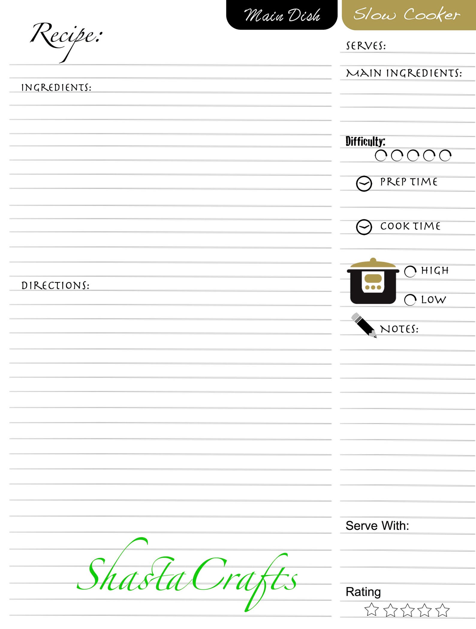 Color Coded Cook Book / Recipe Book / Journal / Recipe Pages / Meal ...