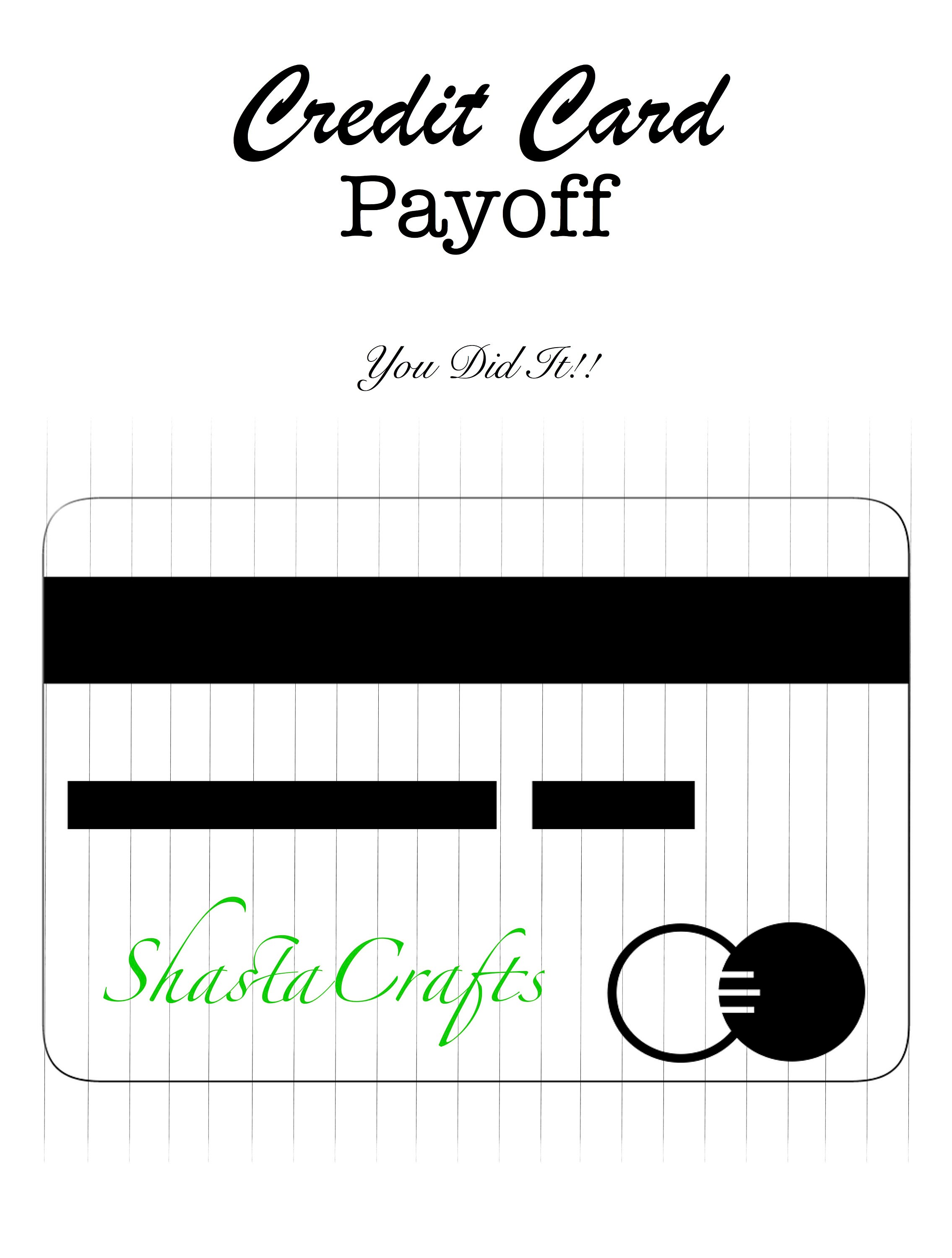 Credit Card Payoff Debt Chart / Tracker Refill / Insert With Account ...