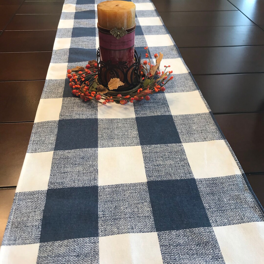 Table Runner- Premier Prints Anderson Navy- Weddings, Showers, Home ...