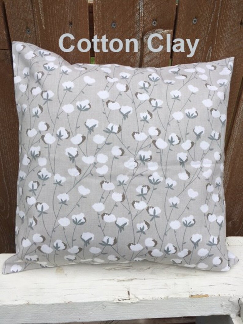 Pillow Covers Blooms Blue Cotton Clay Cotton Spa Blue - Etsy