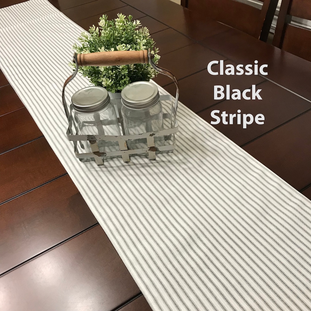 Table Runner- Premier Prints Classic Black- Weddings, Showers, Home ...