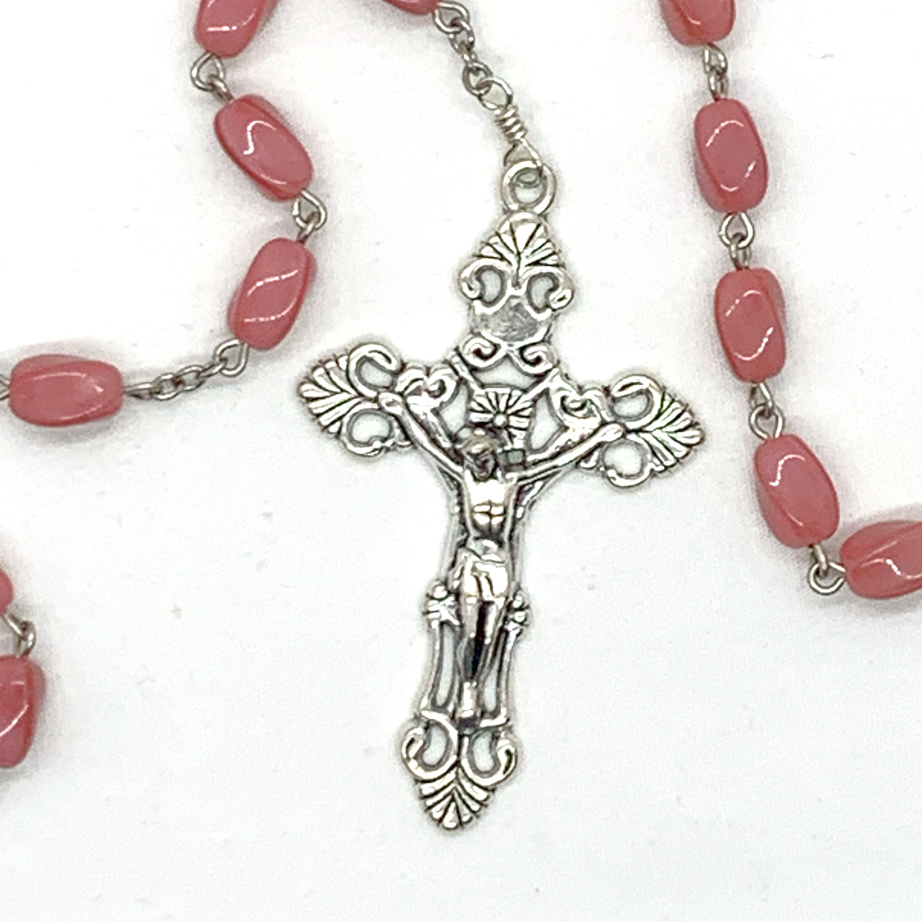 Mother of Eucharist Catholic Rosary Pink First Communion Mother's Day ...