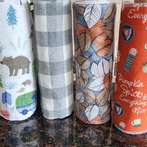 Fall Print Paperless Paper Towels/ Kitchen Reusable Non Paper Towels ...