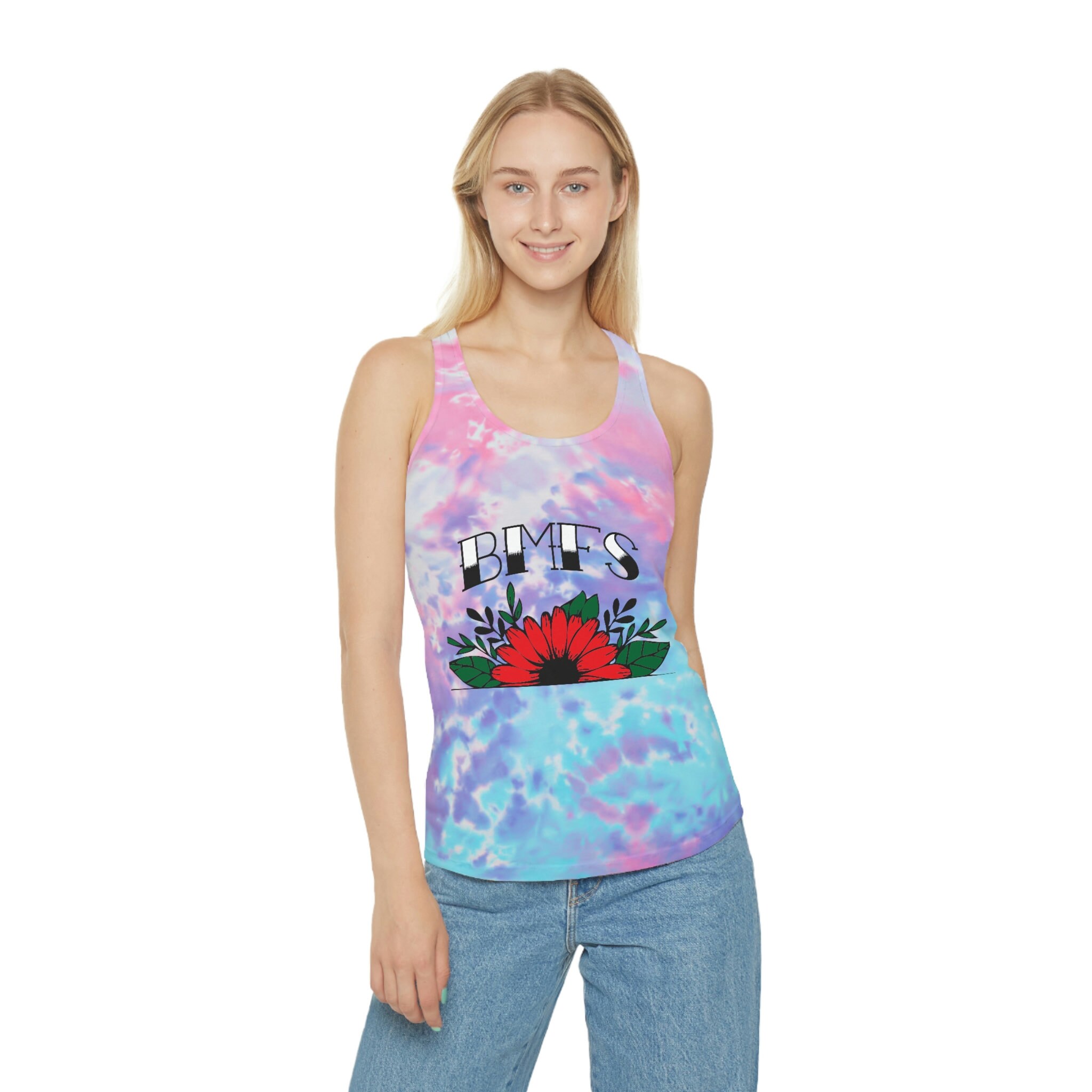 Bmfs,billy Strings,red Daisy,tie Dye Racerback Tank Top,turmoil and ...