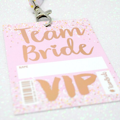 Team Bride Hen Party VIP Pass Lanyards Team Bride Hen Do - Etsy UK