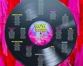 Vinyl Record Wedding Seating Plan - Large Vinyl Wedding Table Plan ...