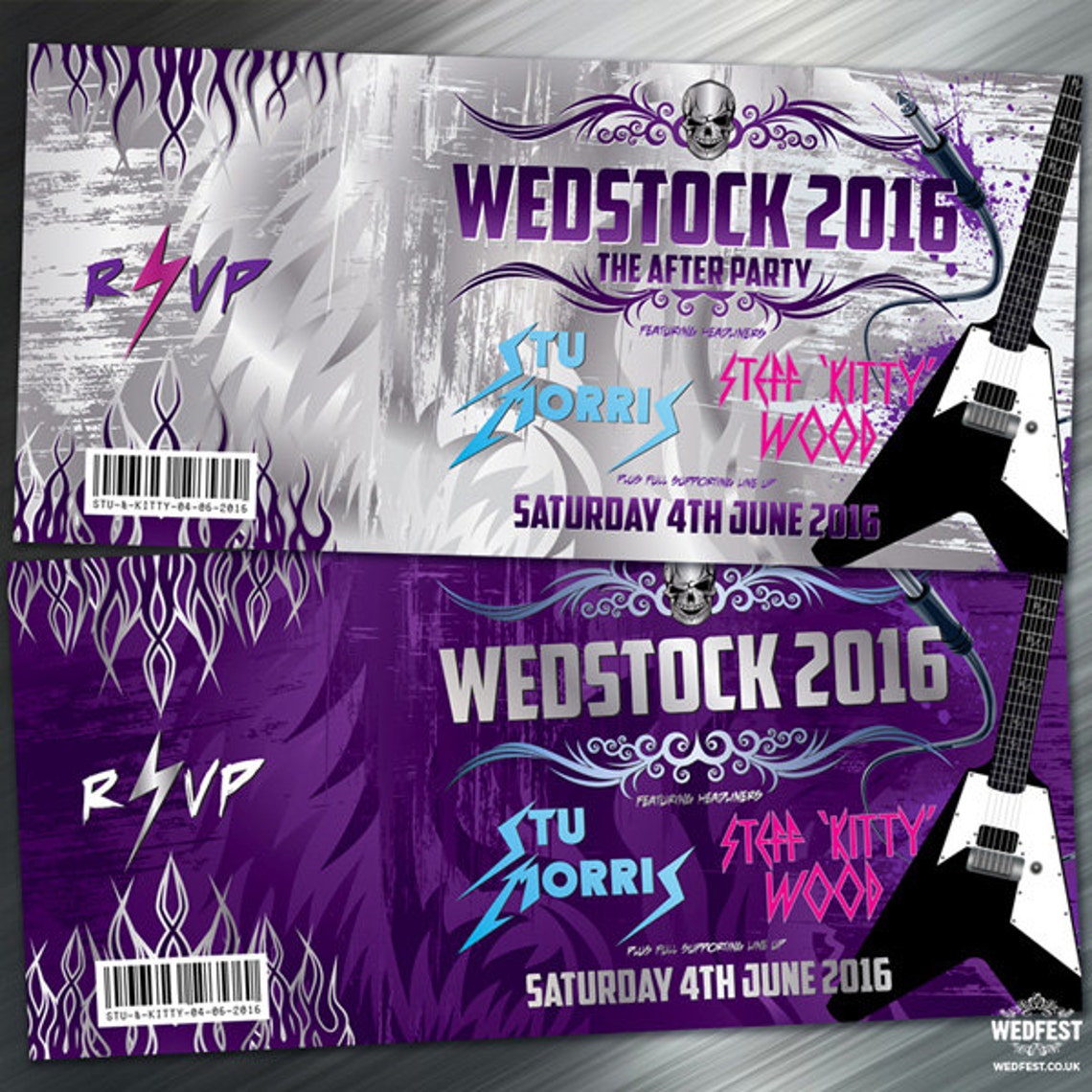 Wedfest Festival Wedding Invites (sample Pack) | Music Festival Wedding ...