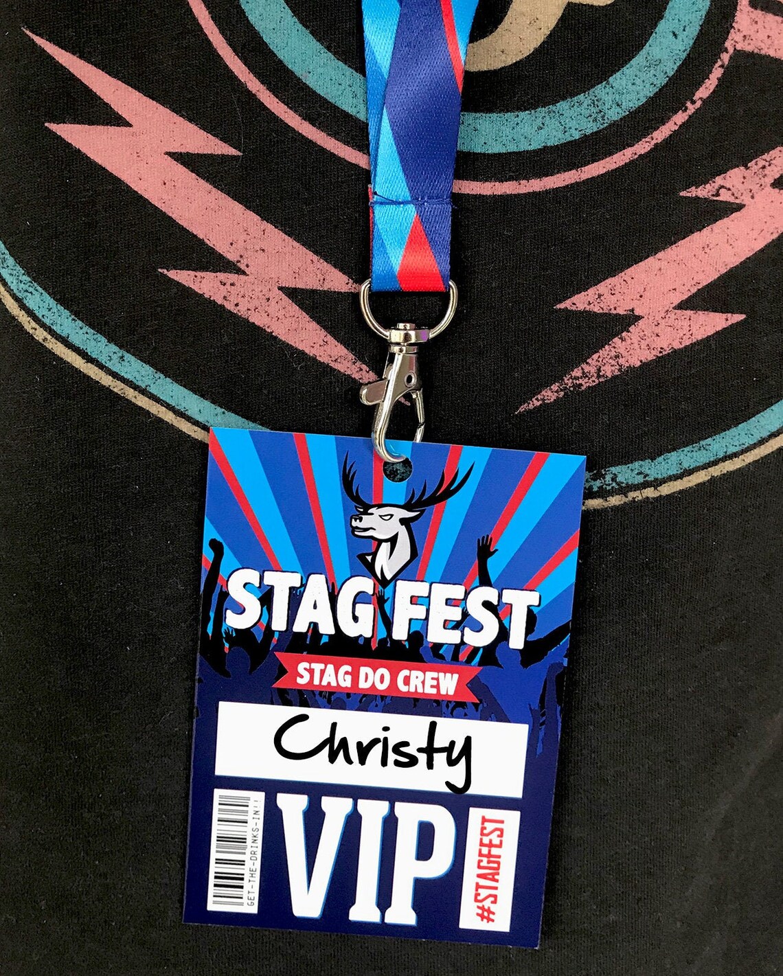 STAGFEST Stag Do Party VIP Pass Lanyards - Stag Fest Festival Stag ...