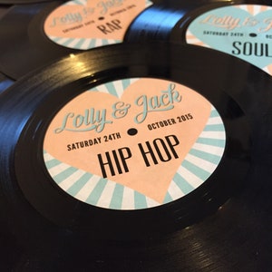 7″ Vinyl Record Wedding Table Names / Table Numbers (x 10) | Music ...