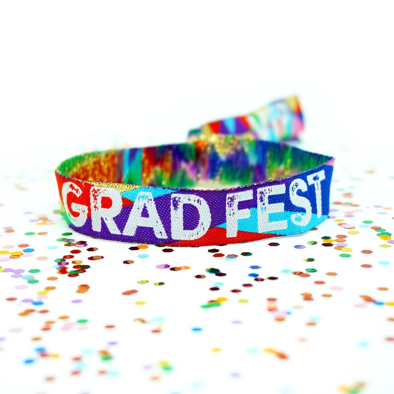GRADFEST Festival Graduation Party Wristbands GRAD FEST - Etsy