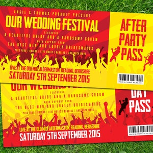 Gig Ticket Wedding Invitations (sample Pack) Concert / Gig ...