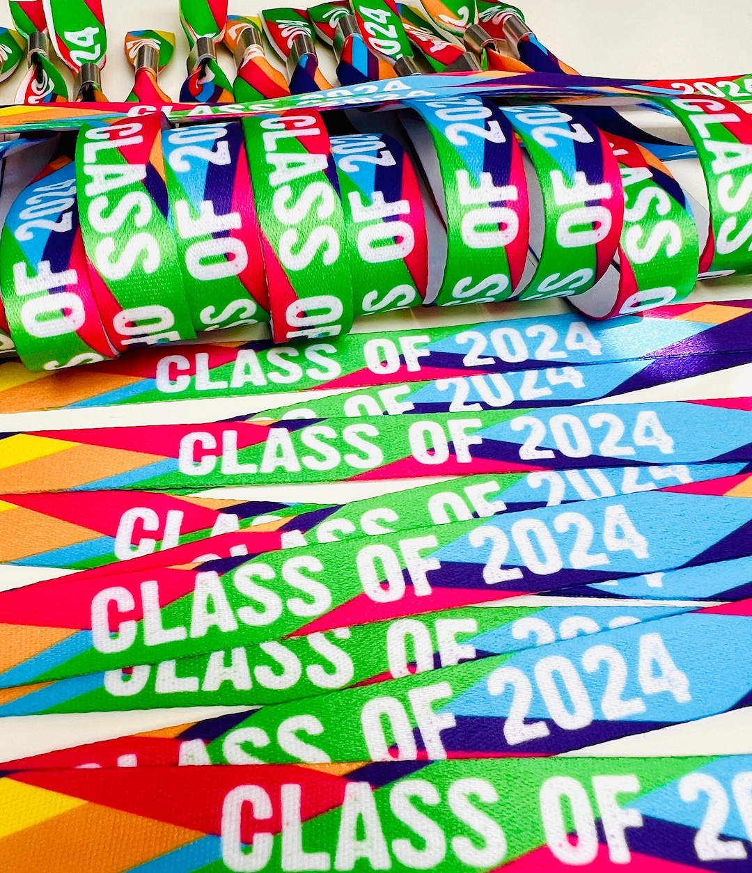 2024 SCHOOL LEAVERS Customised Festival Party Wristbands Class of 2024 ...