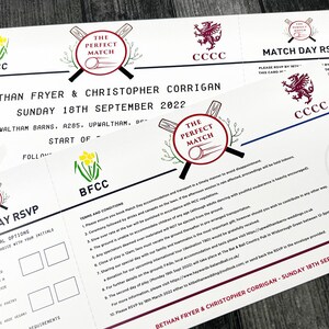 Cricket Ticket Themed Wedding Invitations | Cricket Sports Wedding ...