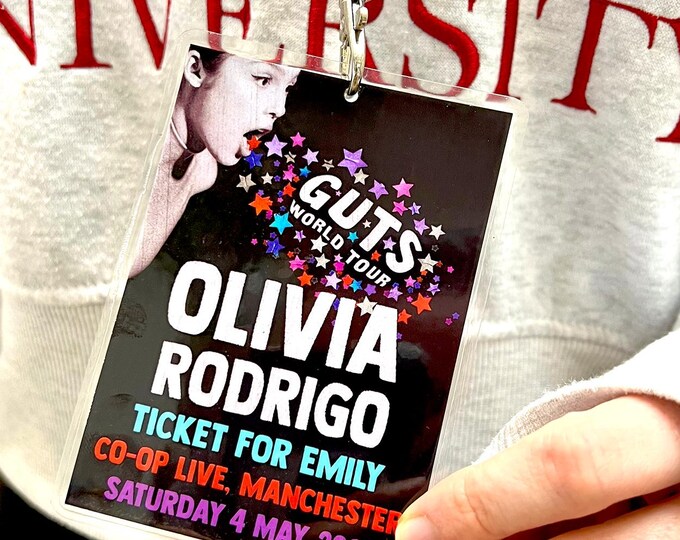 Personalised Guts Tour Concert Ticket Olivia Rodrigo Souvenir Ticket ...