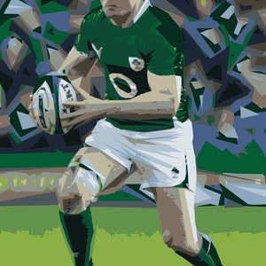 Irish Rugby Poster Irish Rugby Hero A2 Giclee Print Limited Edition ...